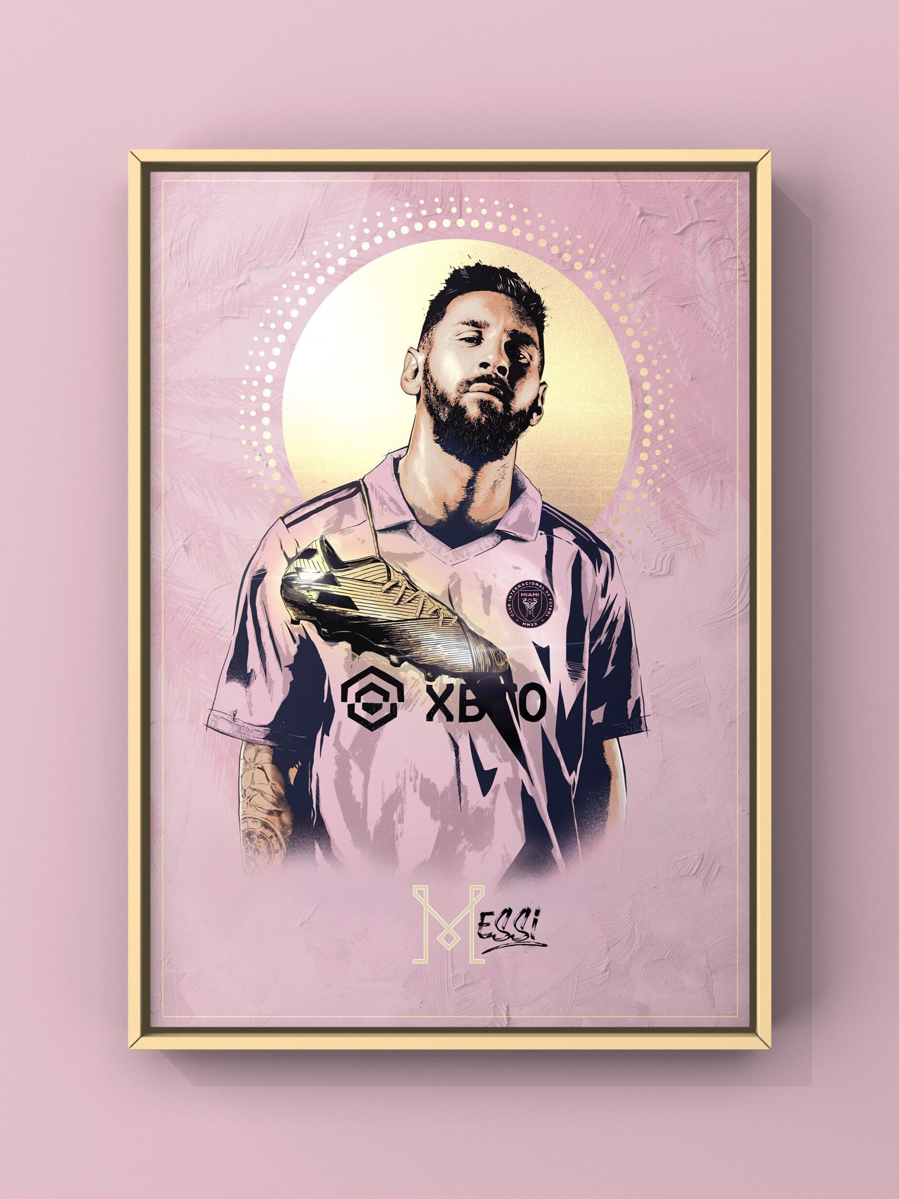 Lionel Messi Inter Miami Art Print - Etsy