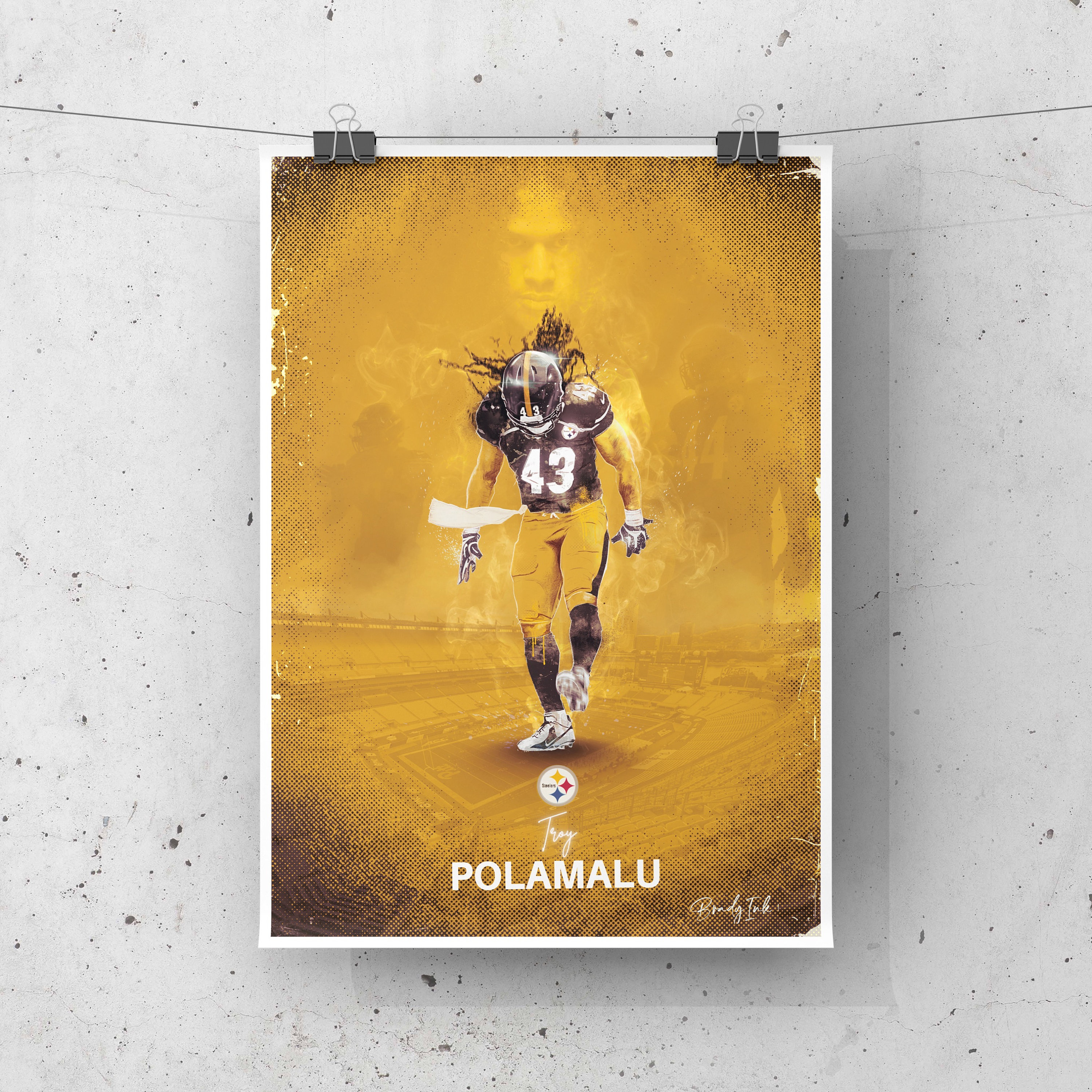 Troy Polamalu - Pittsburg Steelers Poster - Etsy