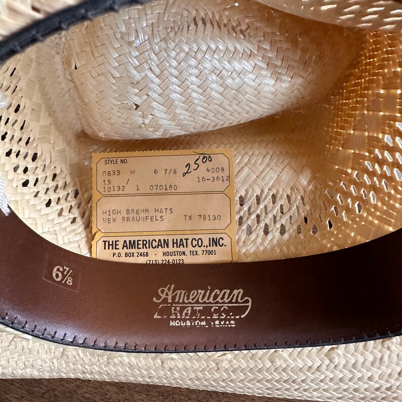 Vintage Cowboy Hat Genuine Poli Rope American Hat Co. - Etsy