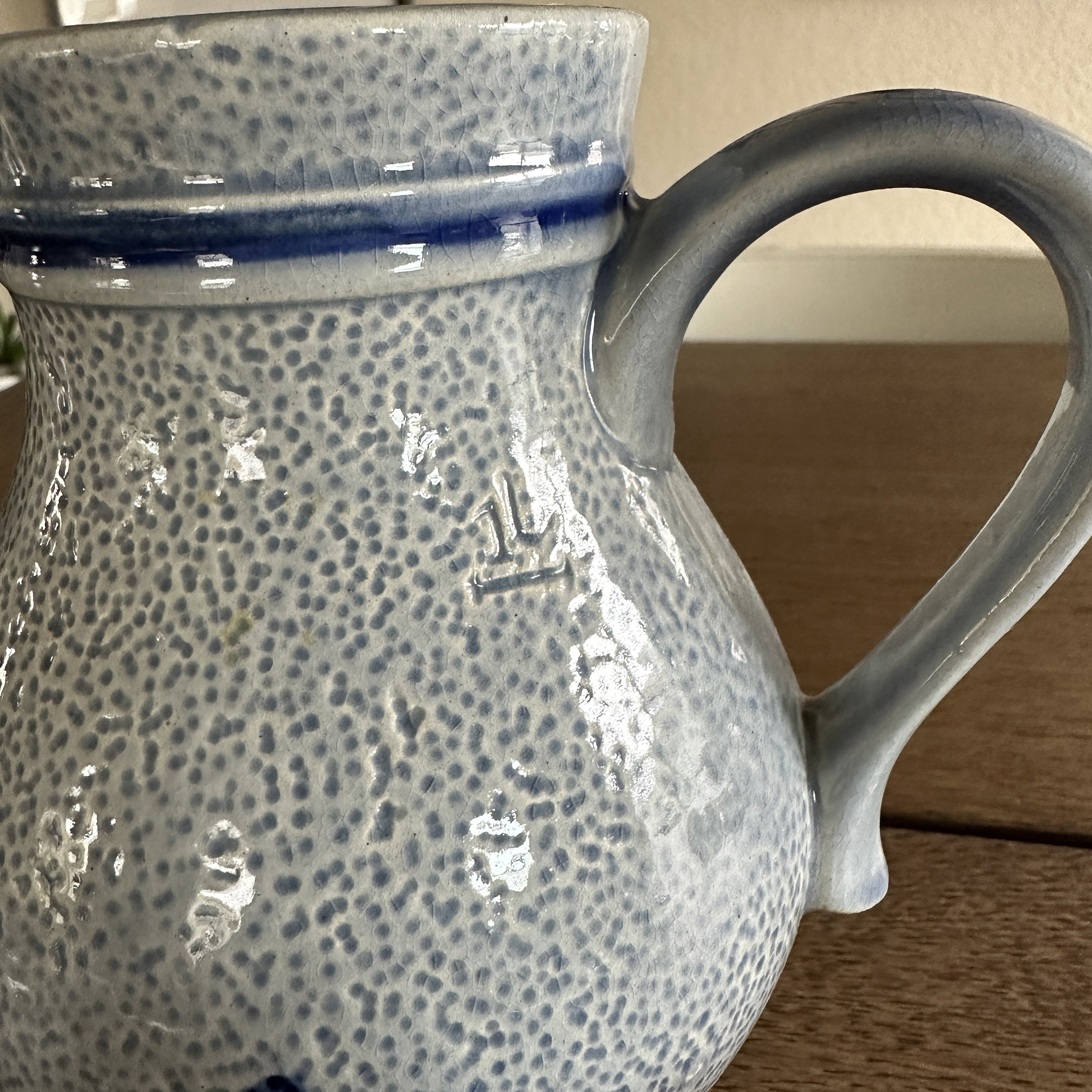 Vintage Salt Glaze German Pottery 1 Liter Pitcher and 2 Cups - Etsy