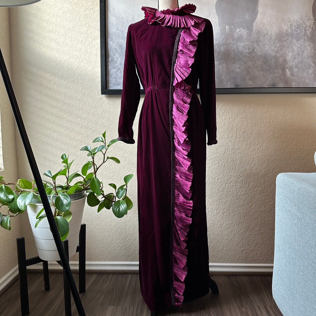 Vintage Velvet Dress by International Ladies Garments Workers Union ...