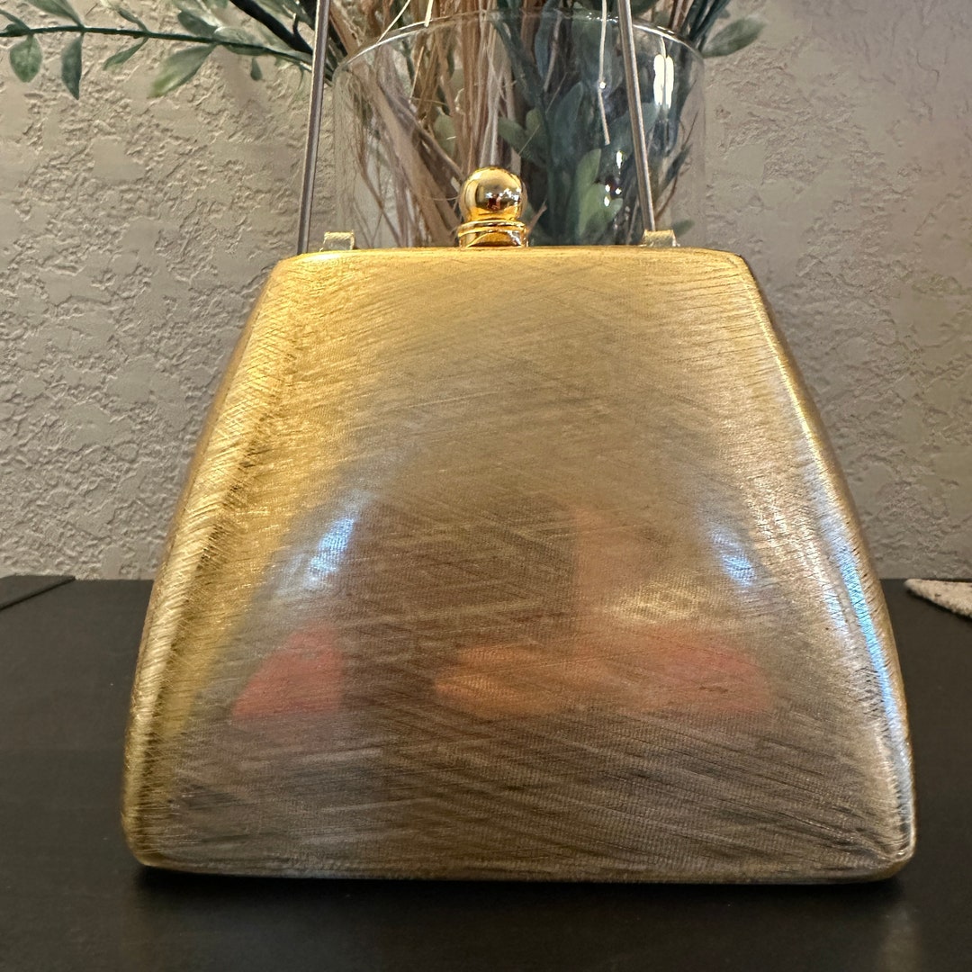 Vintage RODO Gold Evening Bag Brushed Gold Small Elegant Purse Made in ...