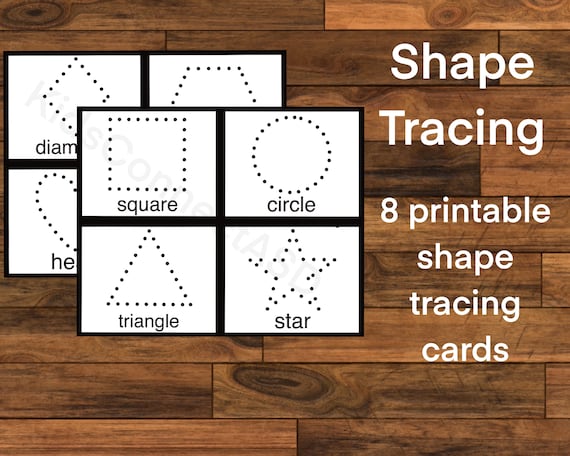 Shape Tracing Cards - Etsy