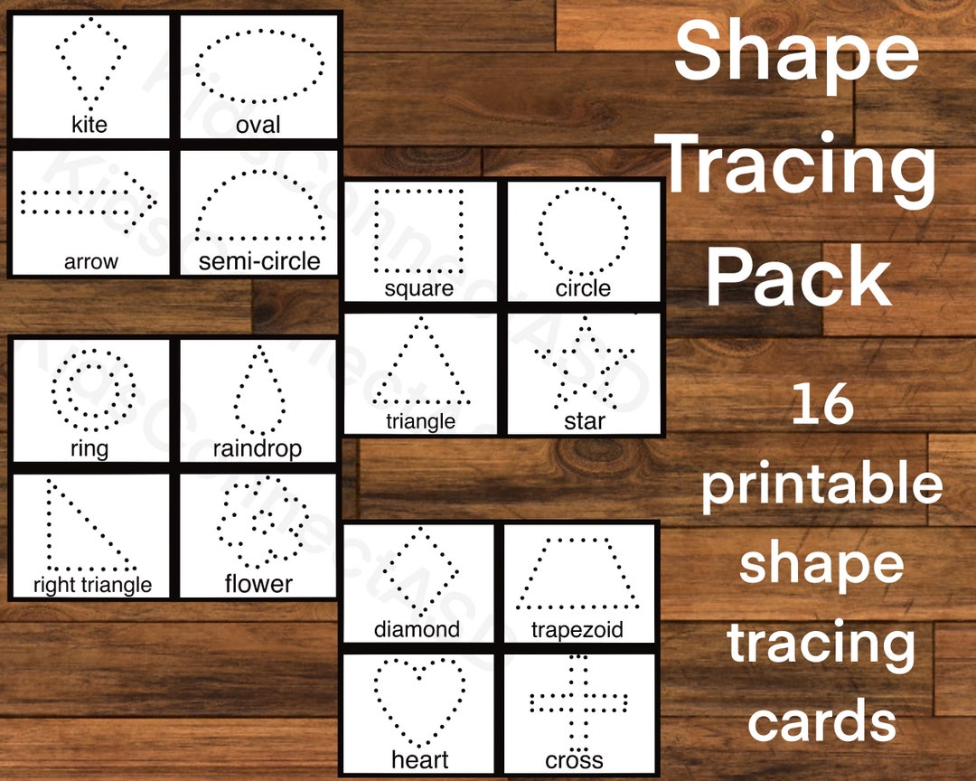 Shape Tracing Set -16 Shapes! - Etsy