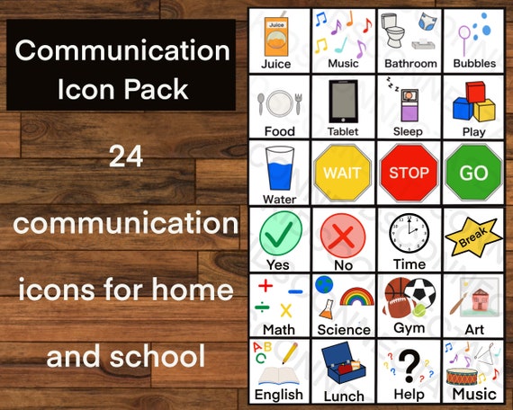 Communication Icon Pack 24 Icons | Etsy