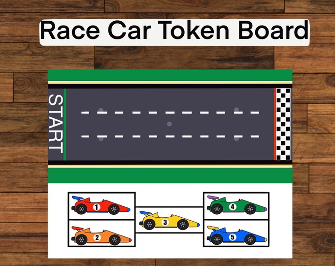 Race Car Token Board - Etsy