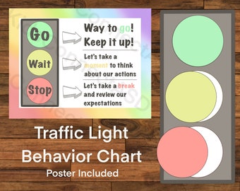 Traffic Light Behavior Chart Poster and Visual Aid - Etsy UK