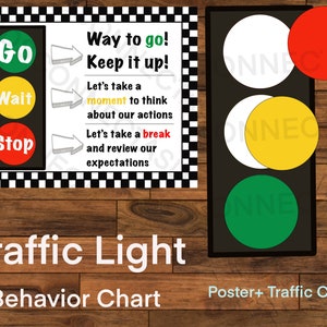 Traffic Light Behavior Chart Poster and Visual Aid - Etsy