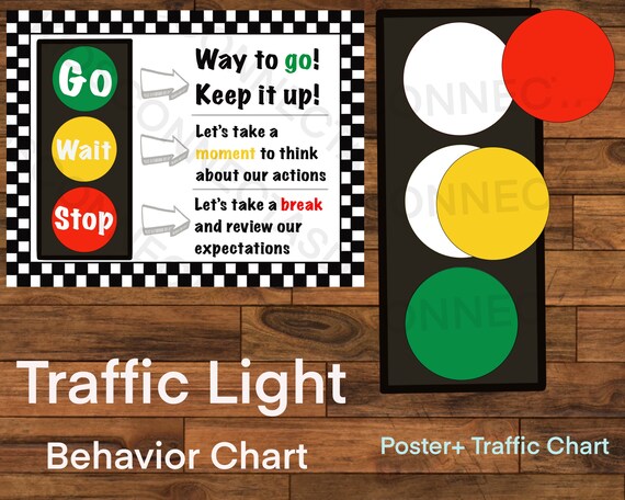 Traffic Light Behavior Chart Poster and Visual Aid - Etsy