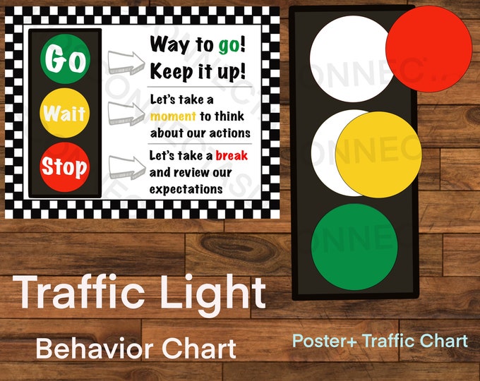Traffic Light Behavior Chart - Poster and Visual Aid - Etsy
