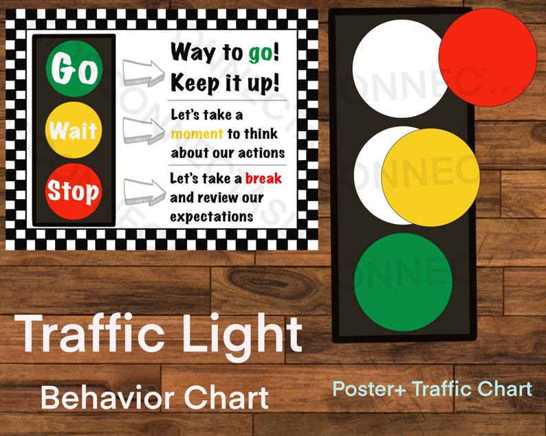 Traffic Light Behavior Chart Poster and Visual Aid - Etsy