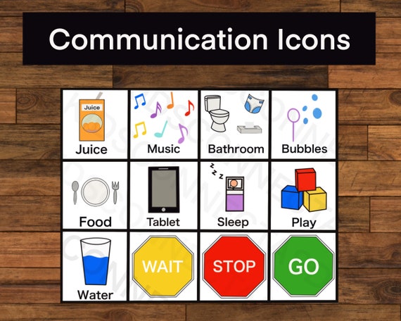 Communication Icons Visual AIDS | Etsy