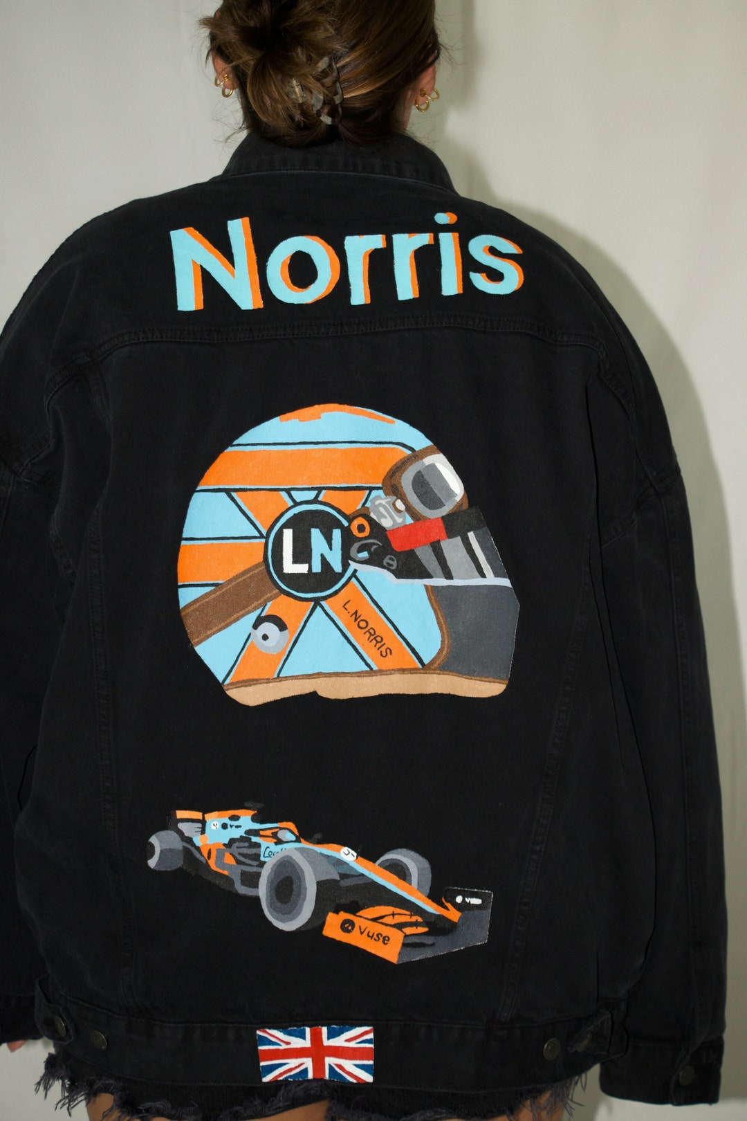 Lando Norris Jean Jacket 4 Jacket Formula One Hand Painted - Etsy