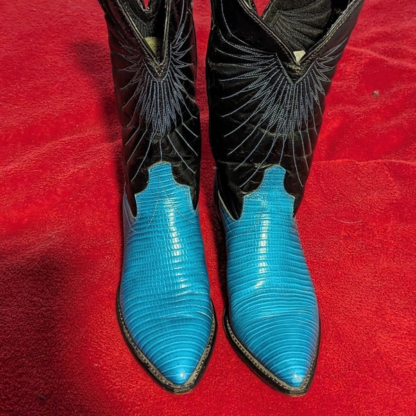 Turquoise Boots - Etsy