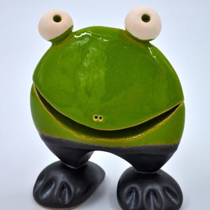 Quirky Frog Figurine – Handcrafted Ceramic, Perfect Gift for Frog ...