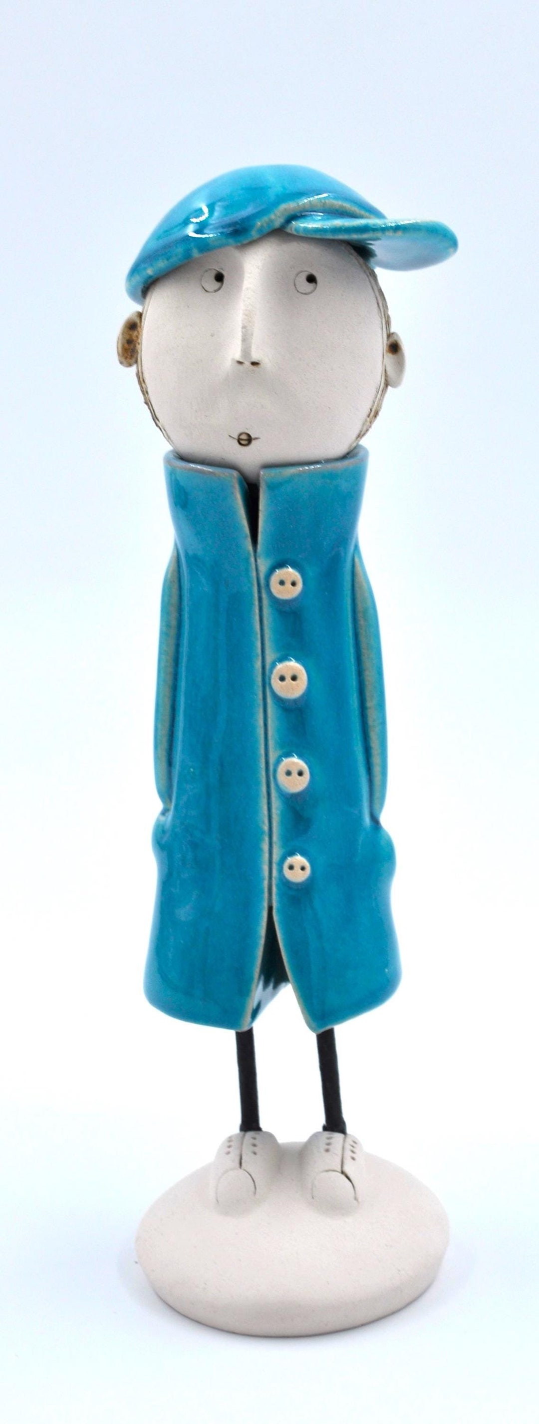 Charming Boy Figurine – Handcrafted Ceramic, Perfect Gift for ...