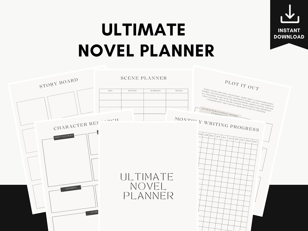 Undated Ultimate Novel Planner, Plan Your Novel, Workbook for Writers ...