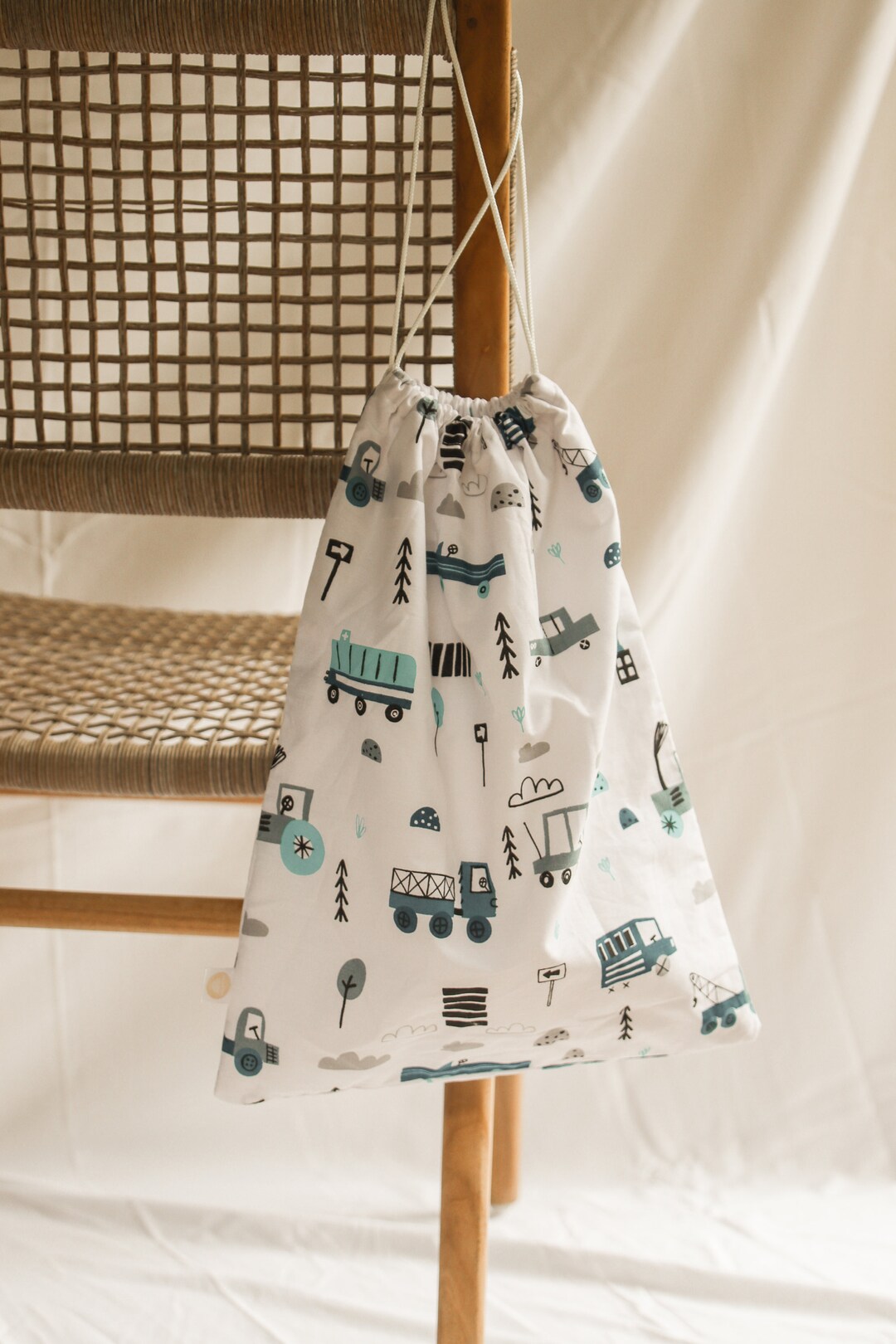 Library Bag Vehicles, Kids Library Bag, Tote Bag, Children's Book Bag ...