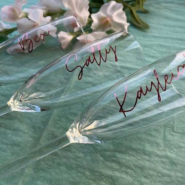 Personalised Champagne Flutes - Etsy UK