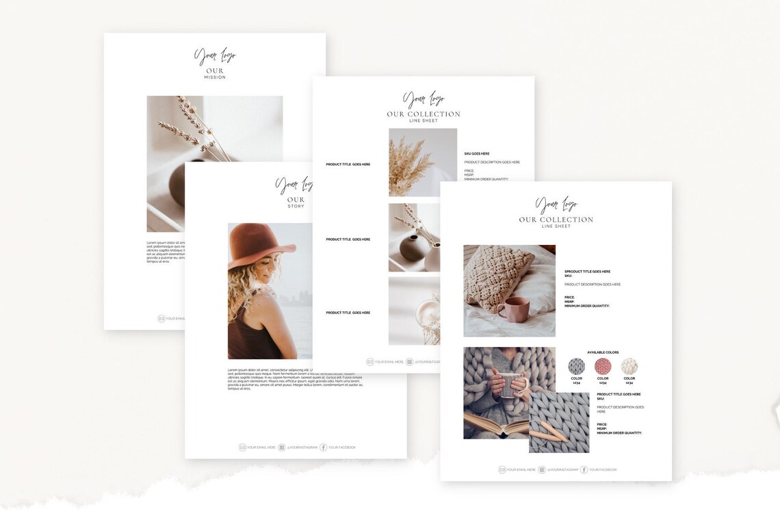 Canva Line Sheet Template for Wholesale Products - Etsy