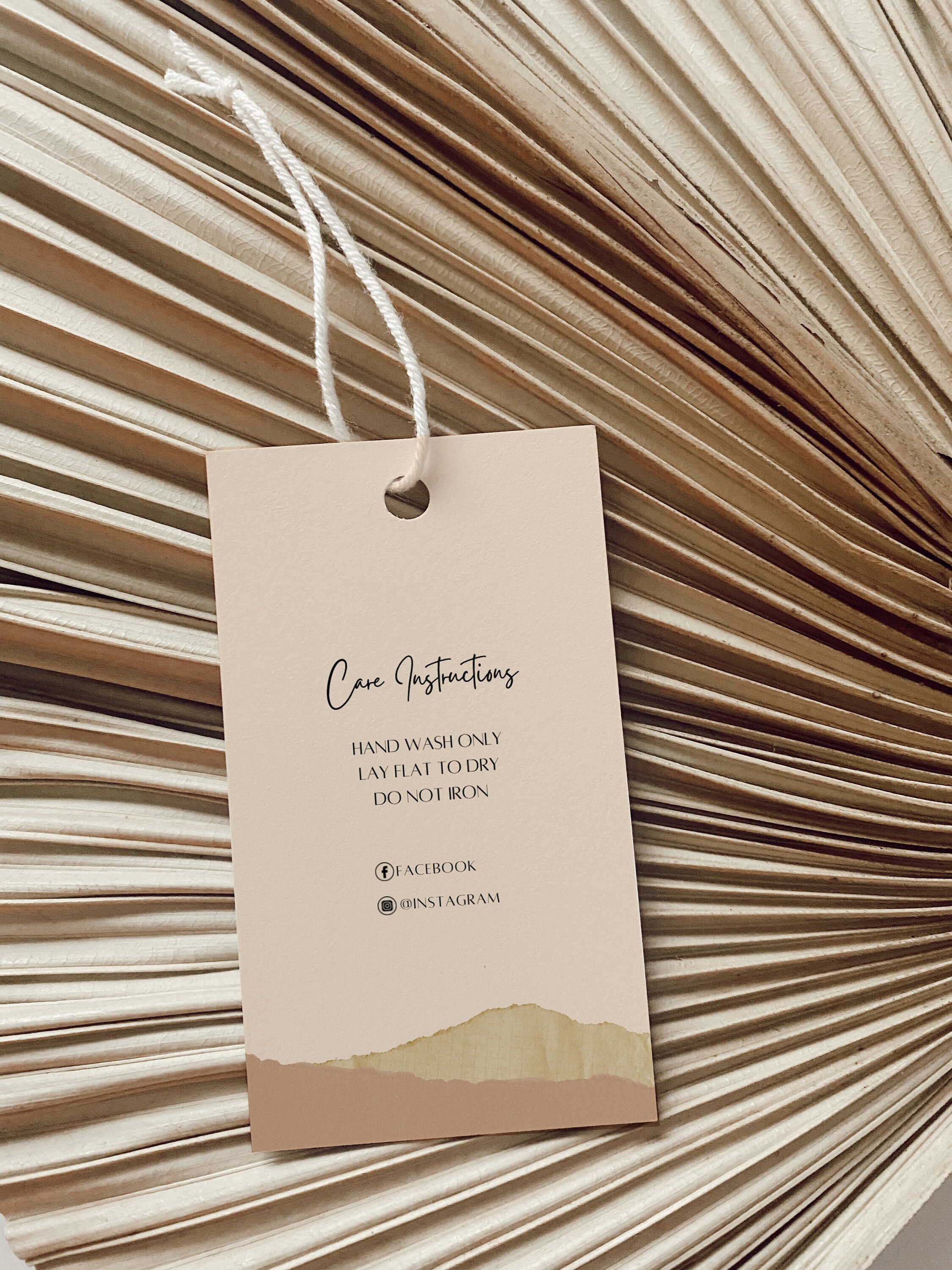 Mountainscape Product Hang Tag Template for Small Business, Product ...