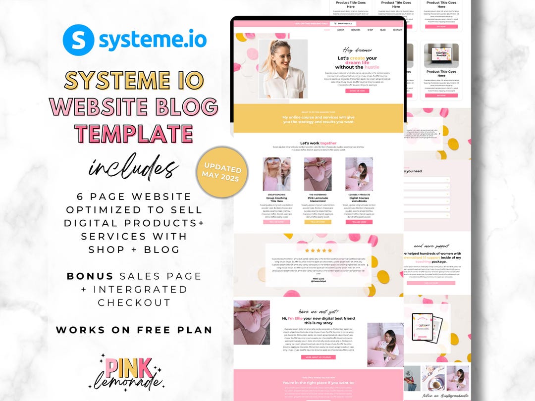 Systeme Io Website Template. Landing Page. Sales Page. Blog. Digital ...