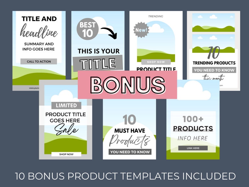 Pinterest Template for Digital Products.product Pin Template. Pinterest ...
