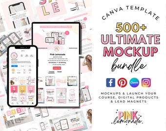 Canva Course Mock Up, Digital Product Mock Up, Course Creator Mock Up ...