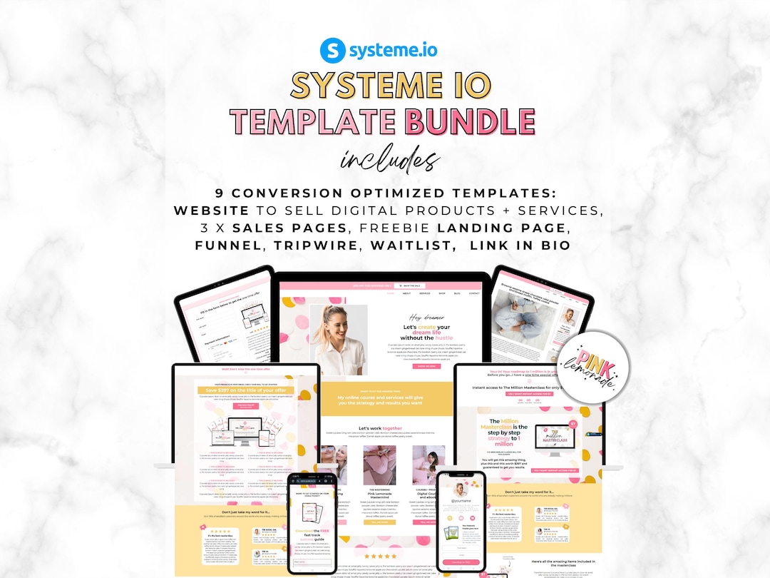 Systeme Io Template Bundle. Course Sales Page Template. Website Blog ...