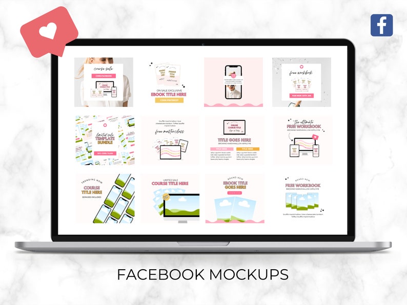 Digital Product Mockup Canva Course Mock Up Course Creator - Etsy