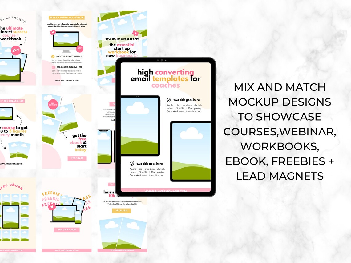 Canva Course Mockup. Digital Product Mockup. Course Creator - Etsy ...