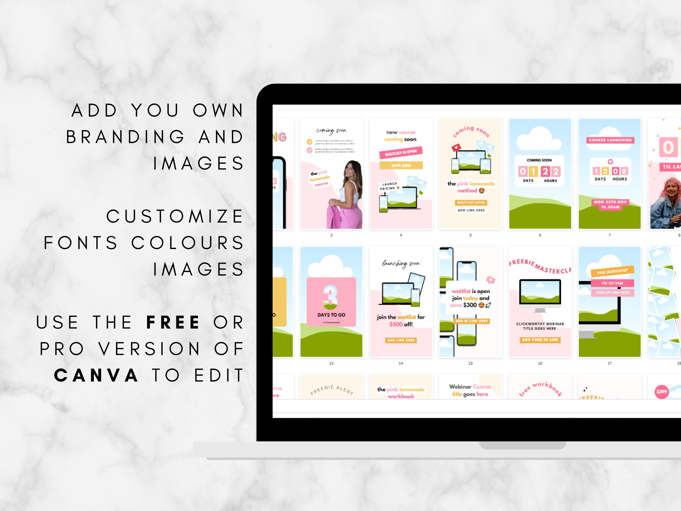 Launch Templates. Course Launch Instagram. Course Creator. - Etsy
