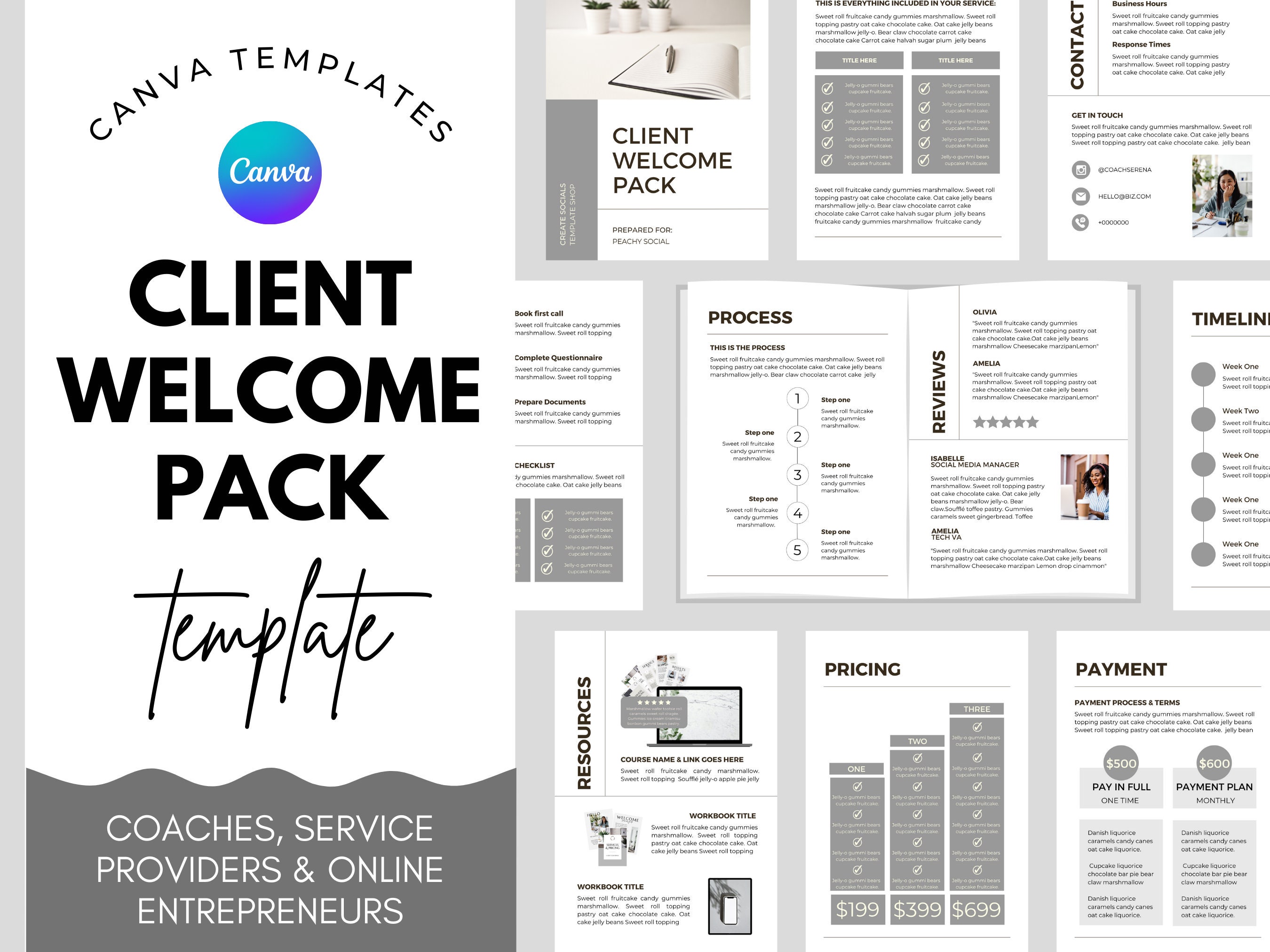 Client Welcome Pack, Client Onboarding Template, Coaching Canva ...