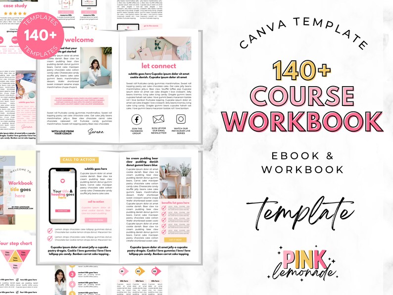 Workbook Template. Workbook Template Canva. Course Workbook. - Etsy