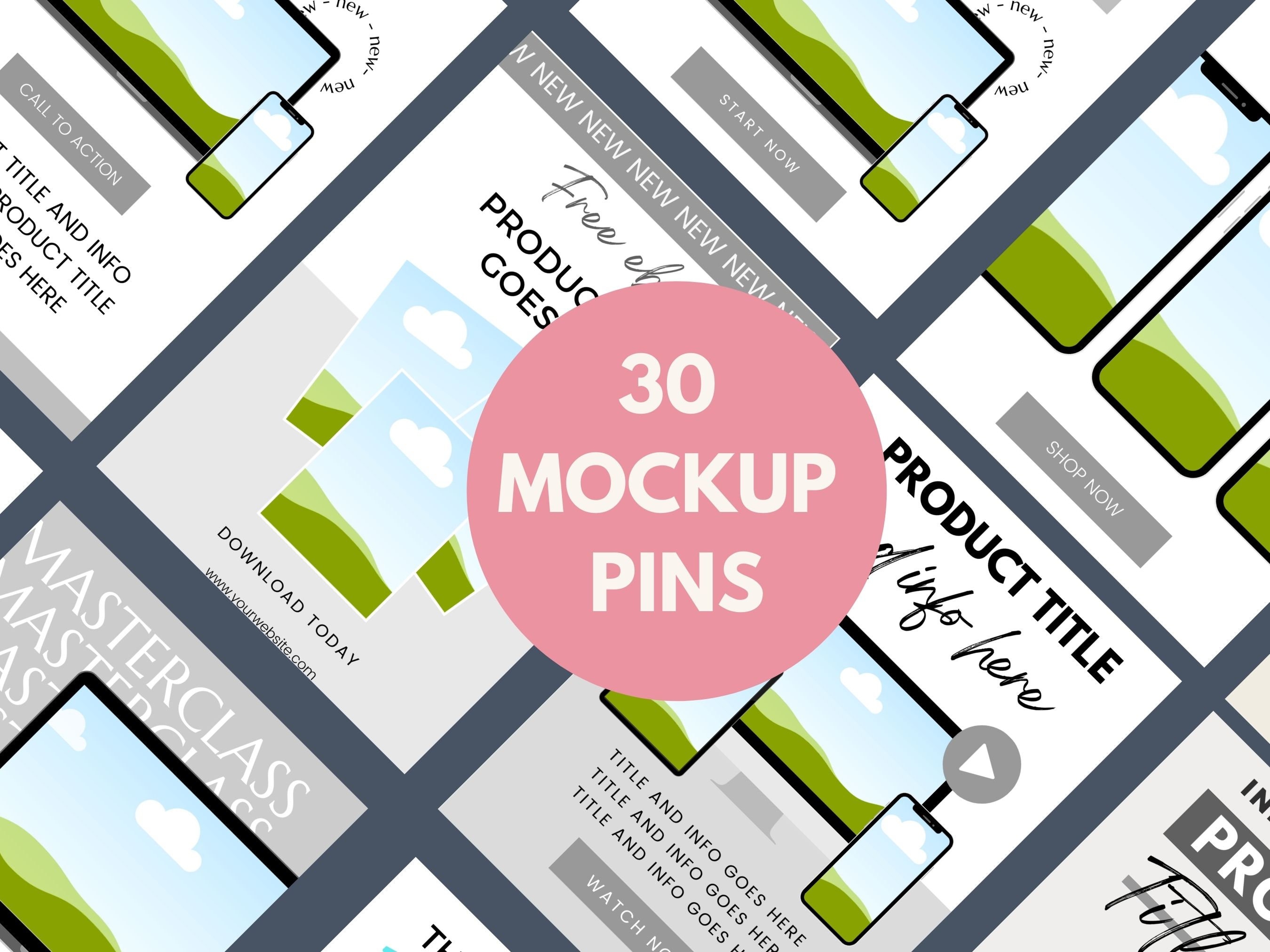 Pinterest Template for Digital Products.product Pin Template. Pinterest ...