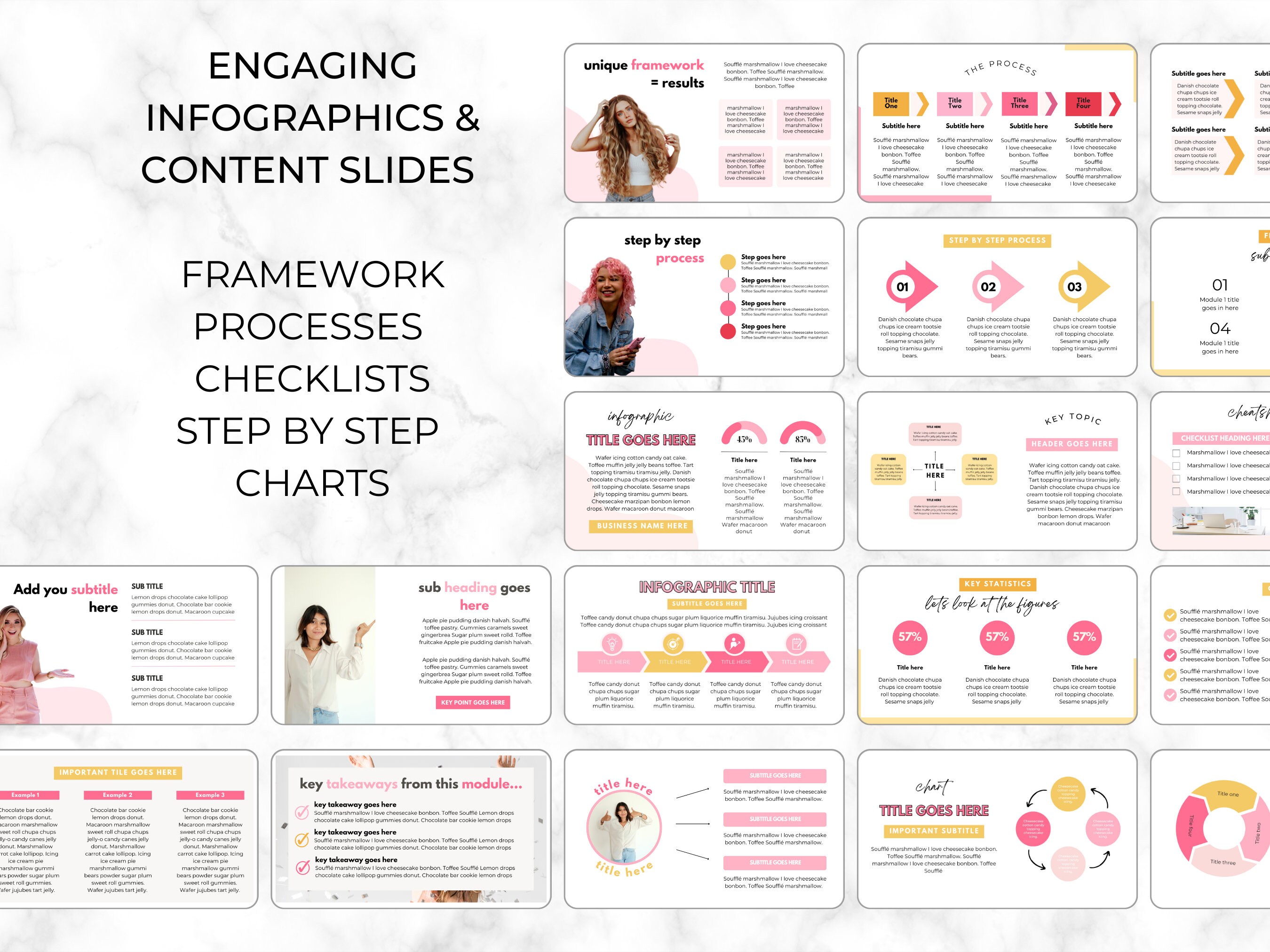 Slide Deck Template, Webinar Slide Deck , Webinar Template, Course ...