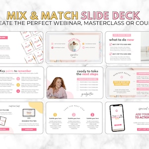 Slide Deck Template, Webinar Slide Deck , Webinar Template, Course Creator, Course Slides ...