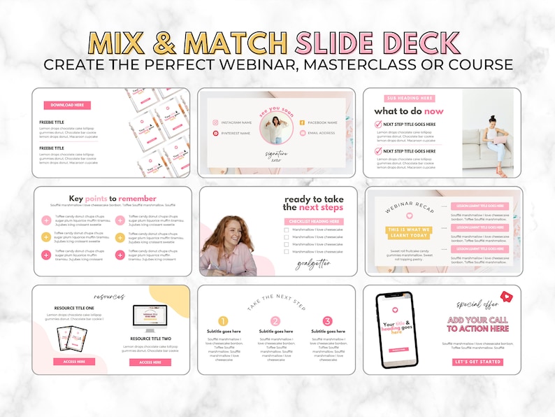 Slide Deck Template Webinar Slide Deck Webinar Template - Etsy Australia