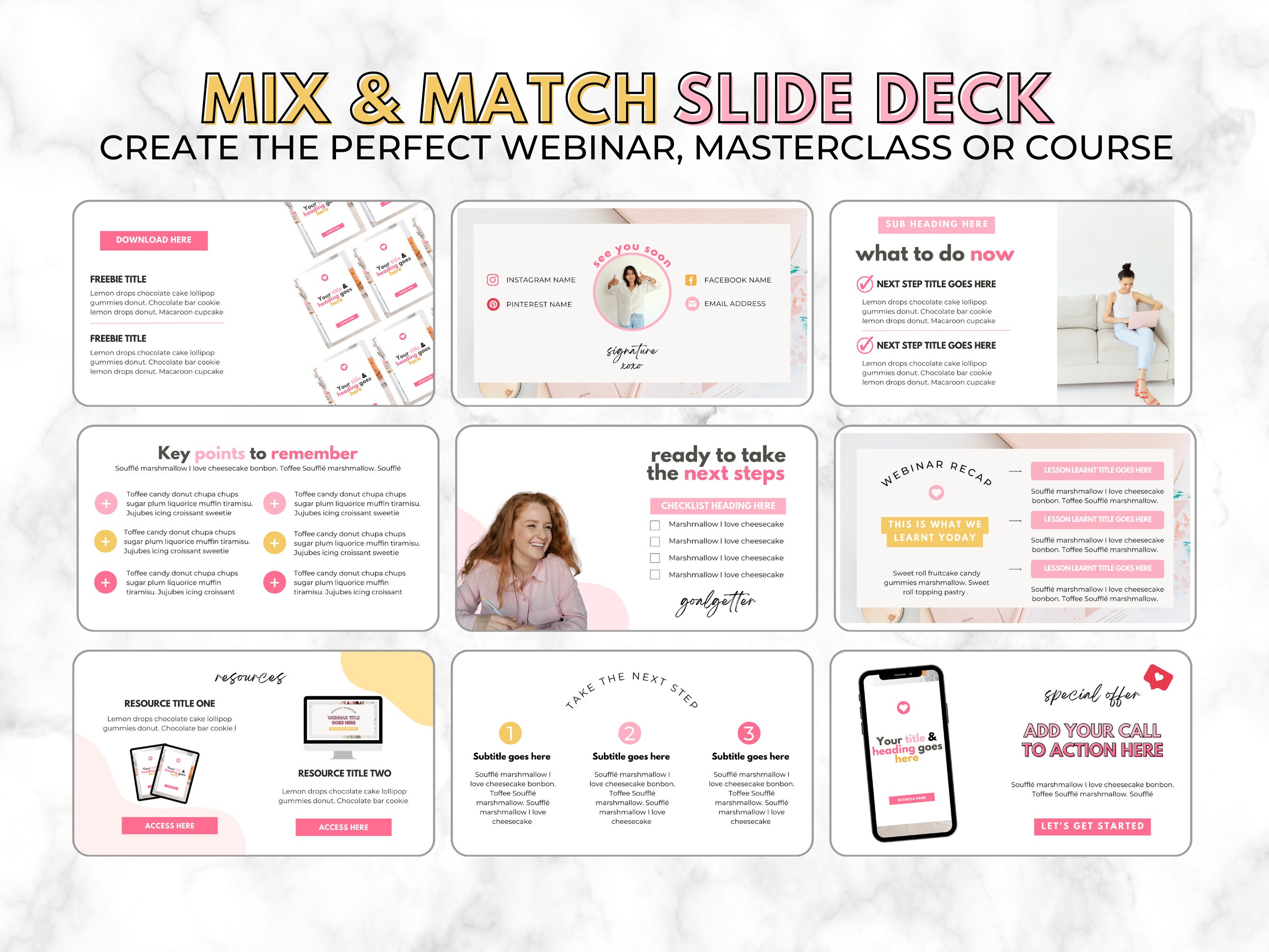 Slide Deck Template Webinar Slide Deck Webinar Template - Etsy Australia