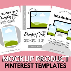 Pinterest Template for Digital Products.product Pin Template. Pinterest ...