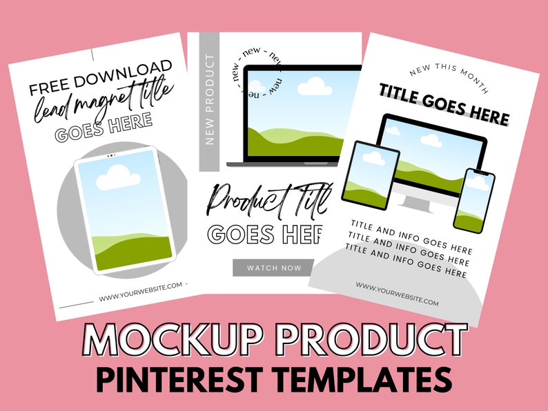 Pinterest Template for Digital Products.product Pin Template. Pinterest ...