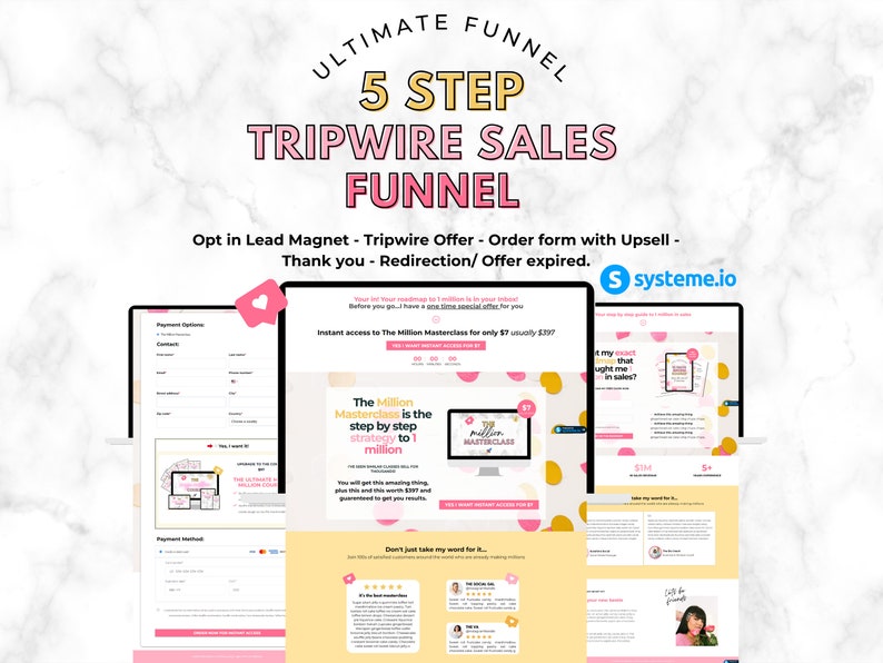 Systeme Io Tripwire. Sales Page Template. Funnel Bundle. Landing Page ...