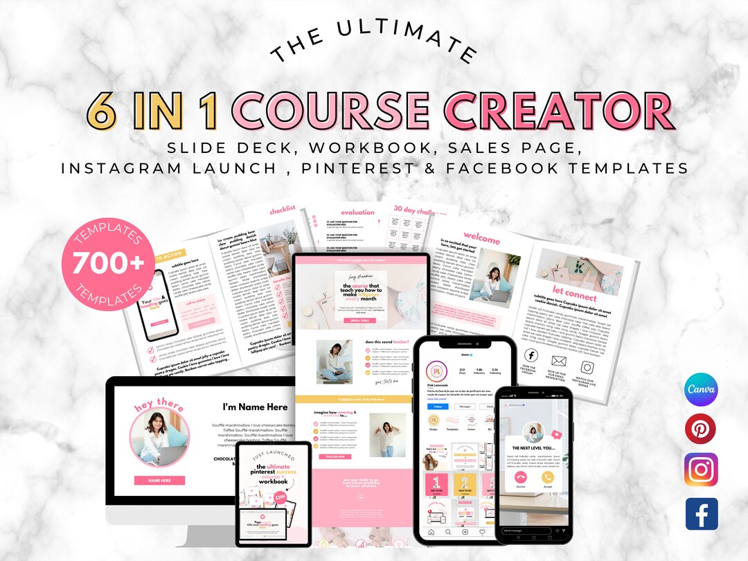 Course Template. Course Sales Page. Course Workbook.course Slide Deck ...