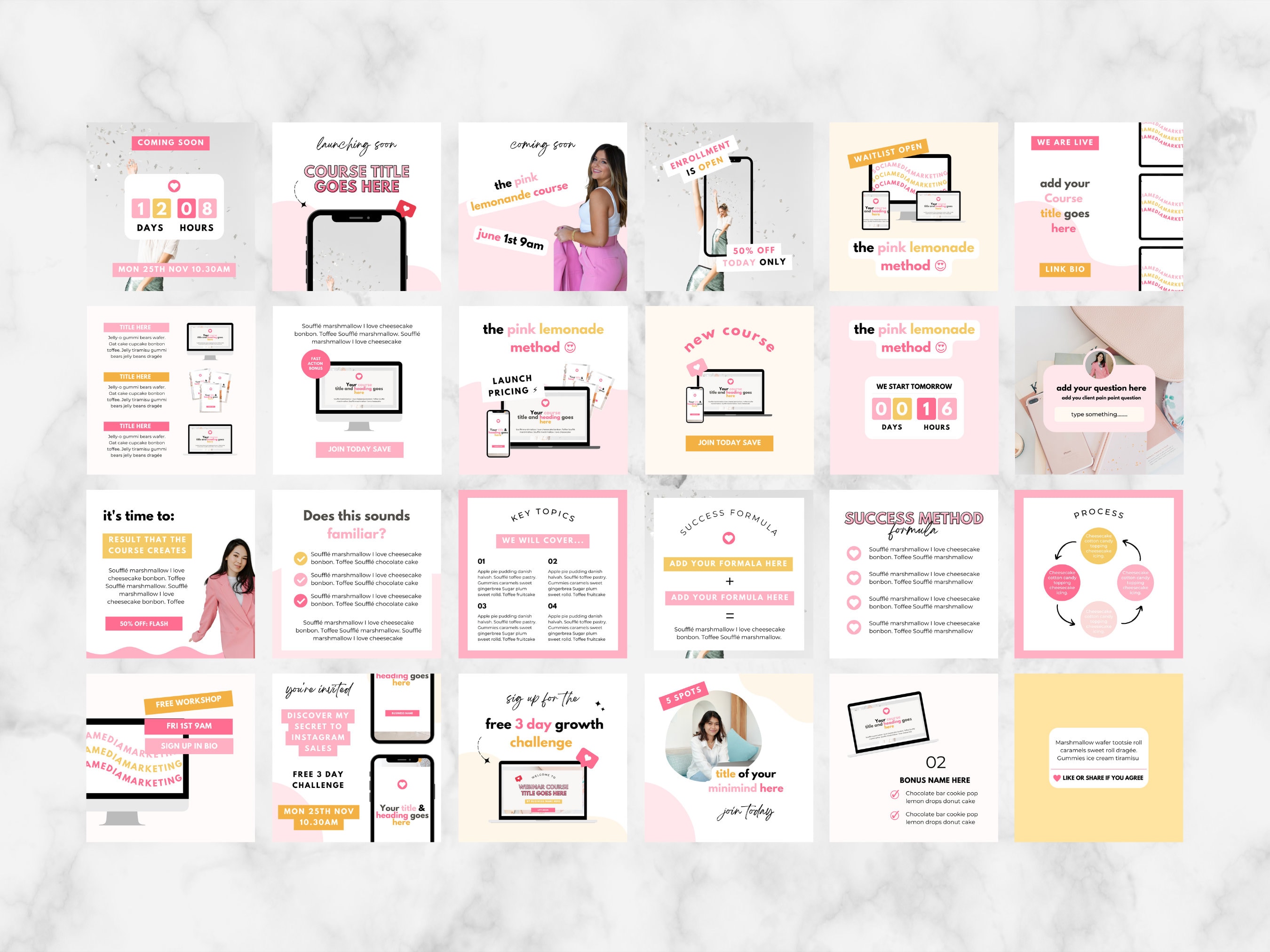 Launch Templates. Course Launch Instagram. Course Creator. - Etsy