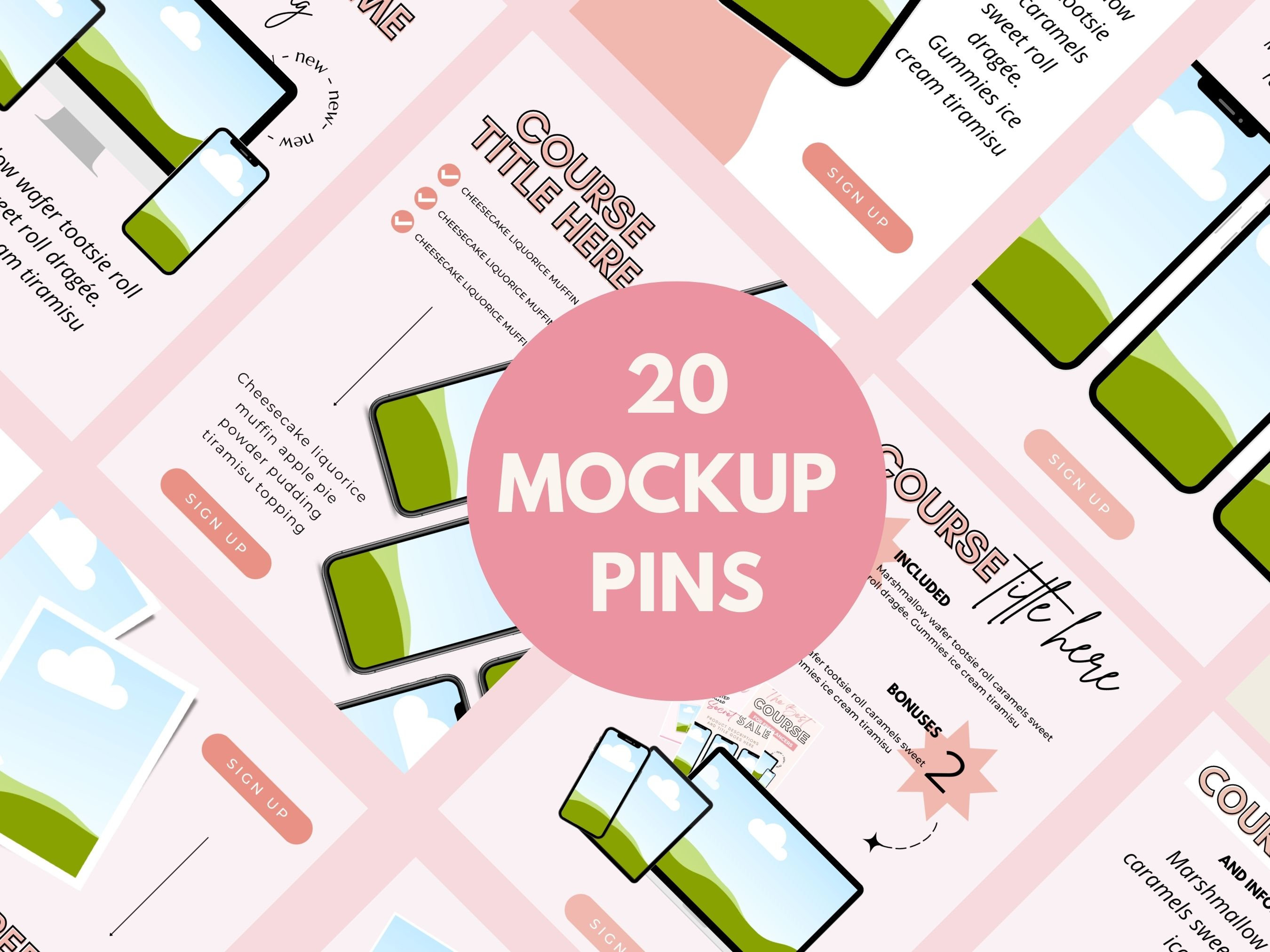 Online Course Mockup, Course Template, Course Creator Template, Course ...