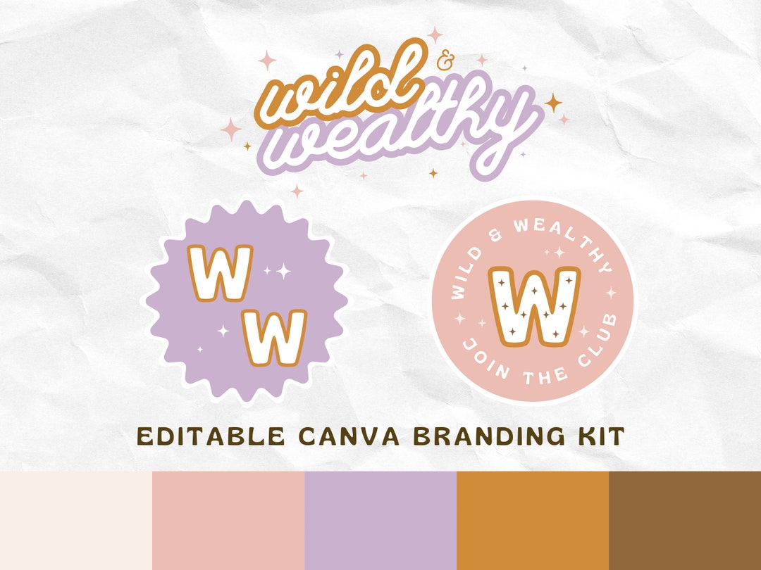 Western Cowgirl Logo Canva DIY Template. Editable Fun Boho Colorful ...