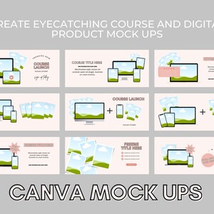 Canva Course Mock Up, Digital Product Mock Up, Course Creator Mock Up ...