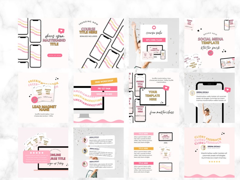 Digital Product Mockup Canva Course Mock Up Course Creator - Etsy