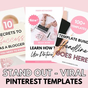 Pinterest Templates Canva. Pinterest Pins. Pink Pinterest Templates ...