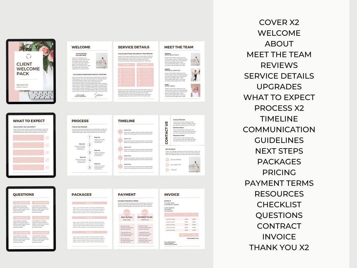 Client Welcome Pack Client Onboarding Template Coaching - Etsy